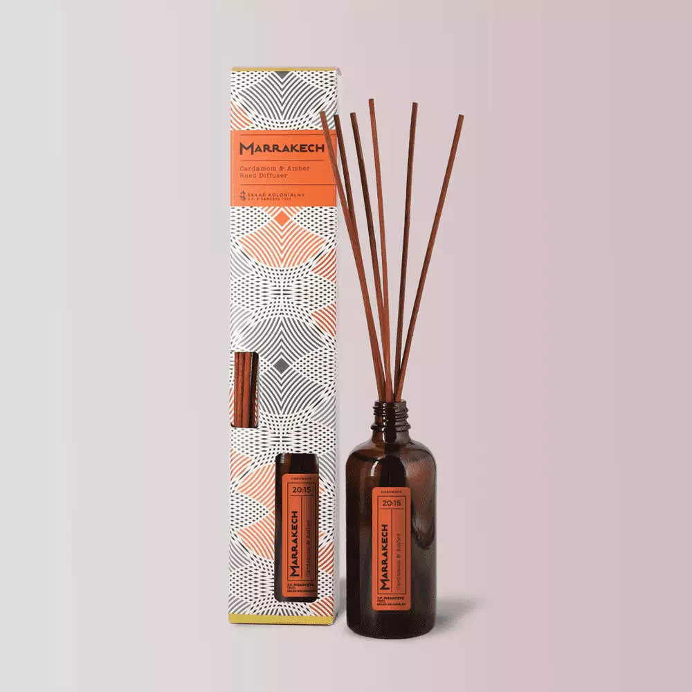 MARRAKECH 20:15 Cardamom & Amber Natural Rattan Diffuser - Travels Col – JF Pisarczyk 1925